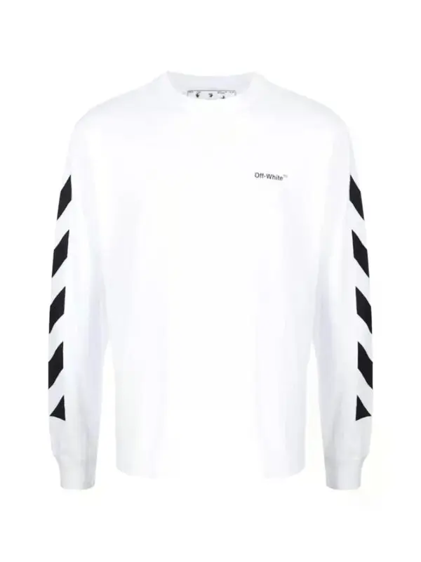 Off-White Diagonal Long-sleeve T-shirt - White