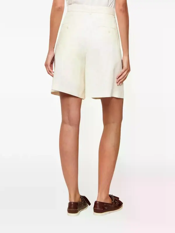 Max Mara Pleated Tailored Shorts - Neutrals