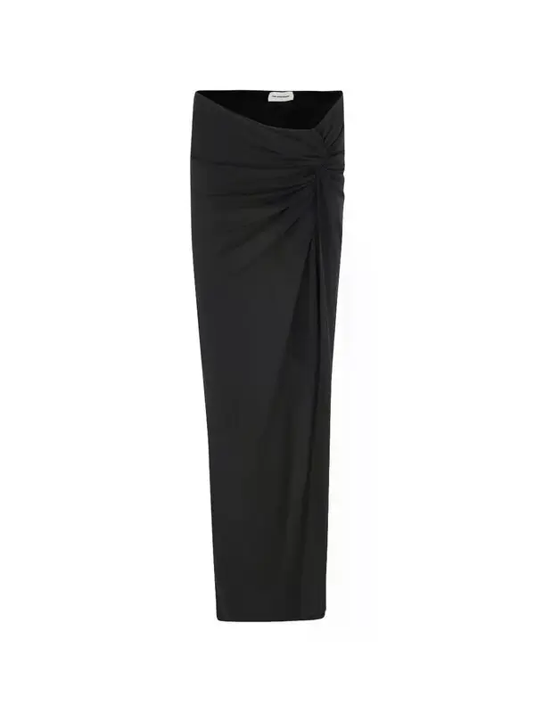 Andamane Zohra Twist-detail Maxi Skirt - Black