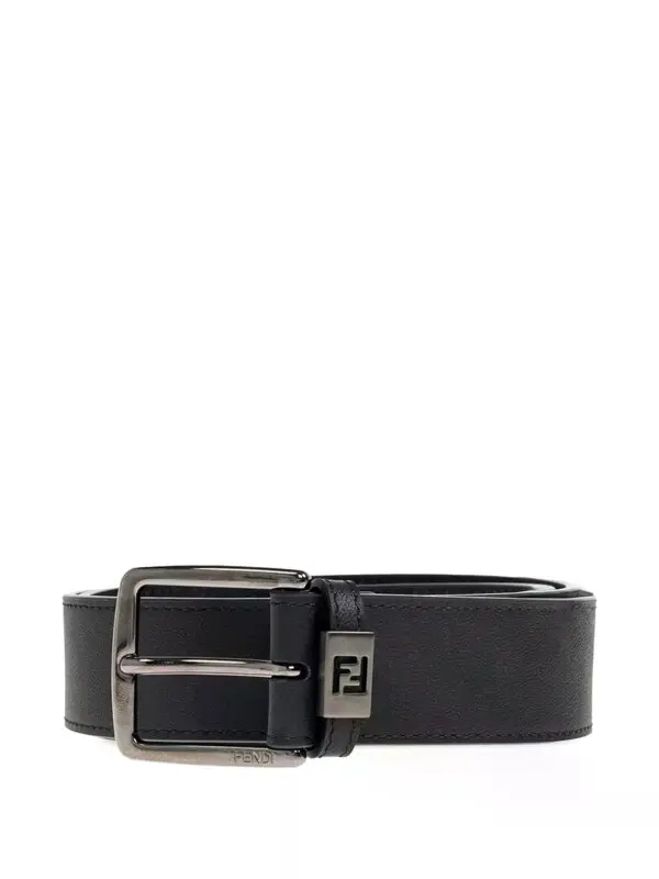 Fendi Ff-logo Buckle Belt - Black