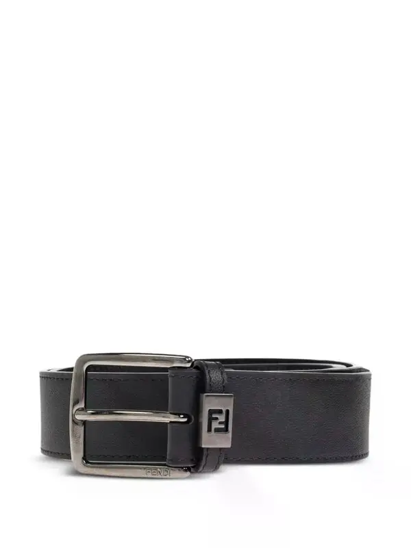 Fendi Ff-logo Buckle Belt - Black