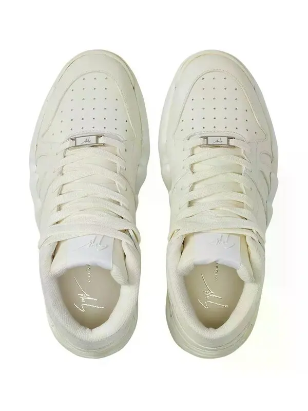 GIUSEPPE ZANOTTI Perforated High-top Sneakers