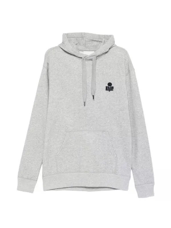 MARANT Logo-detail Hoodie - Grey