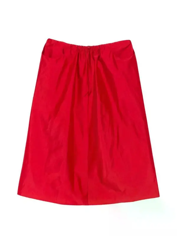 SAMUEL GUÌ YANG Drawstring A-line Skirt - Red