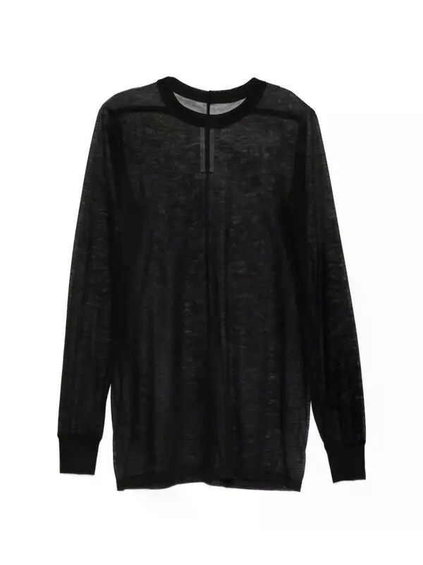 Rick Owens Level Ls T Long Sleeve Polo Shirt - Black