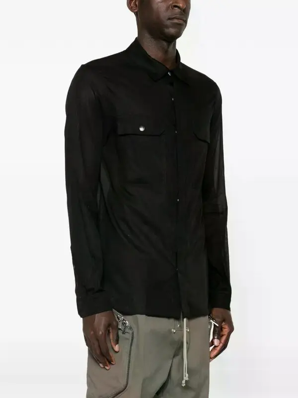 Rick Owens Chest Pockets Shirt - Black