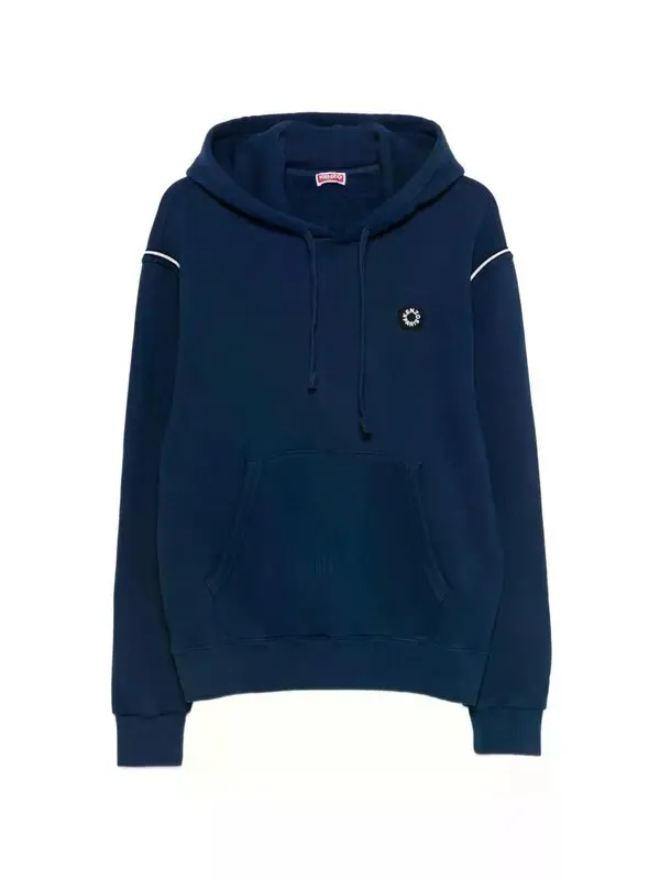 Kenzo Logo-appliqué Hoodie - Blue