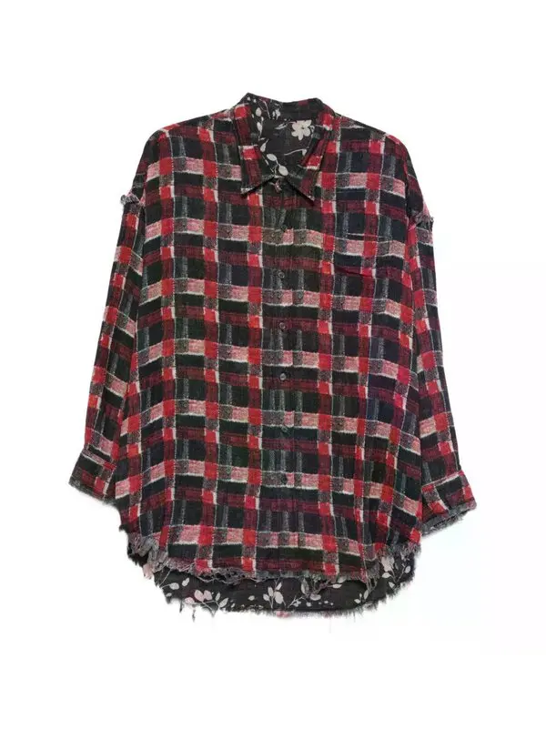 R13 Checked Reversible Shirt - Red