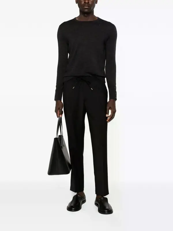 BRIGLIA 1949 Drawstring Trousers - Black