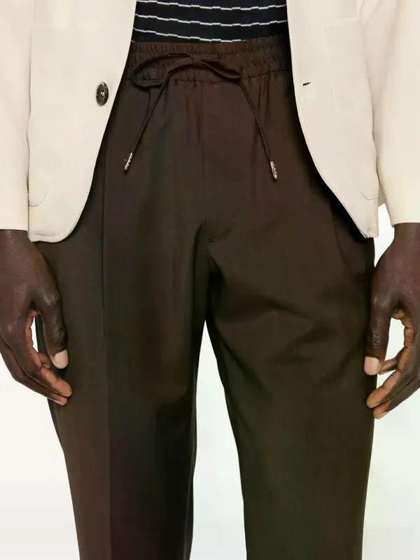 BRIGLIA 1949 Drawstring Trousers - Brown