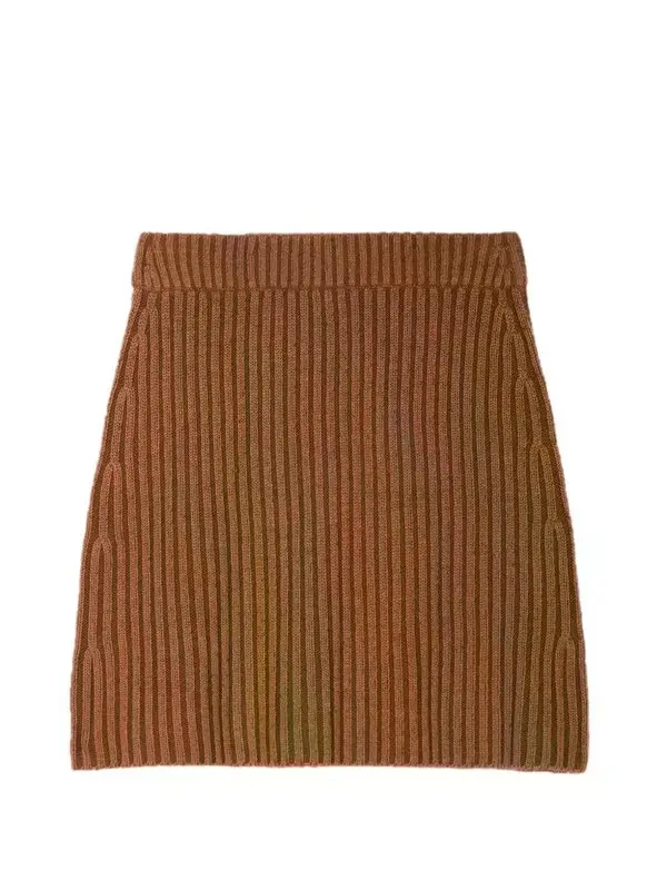 Eric Bompard Ribbed Mini Skirt