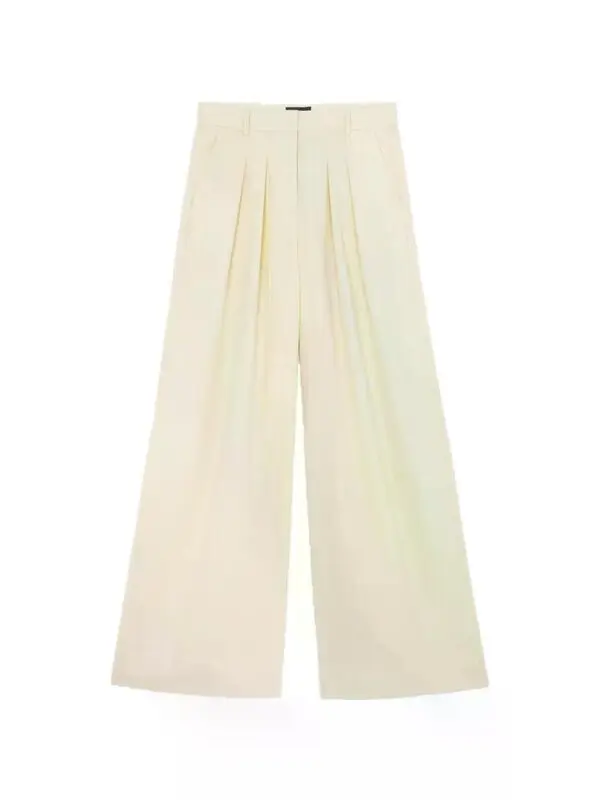 Eric Bompard Pleated Palazzo Trousers - Neutrals
