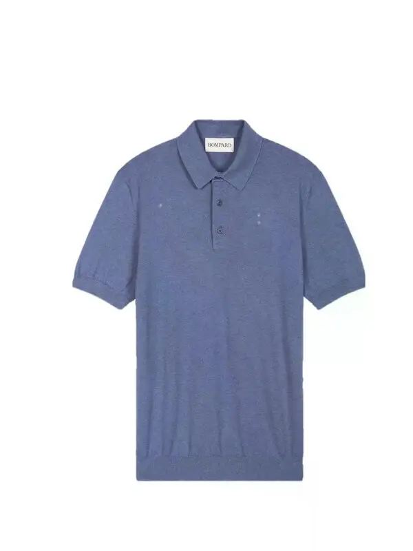Eric Bompard Knitted Polo Shirt - Blue