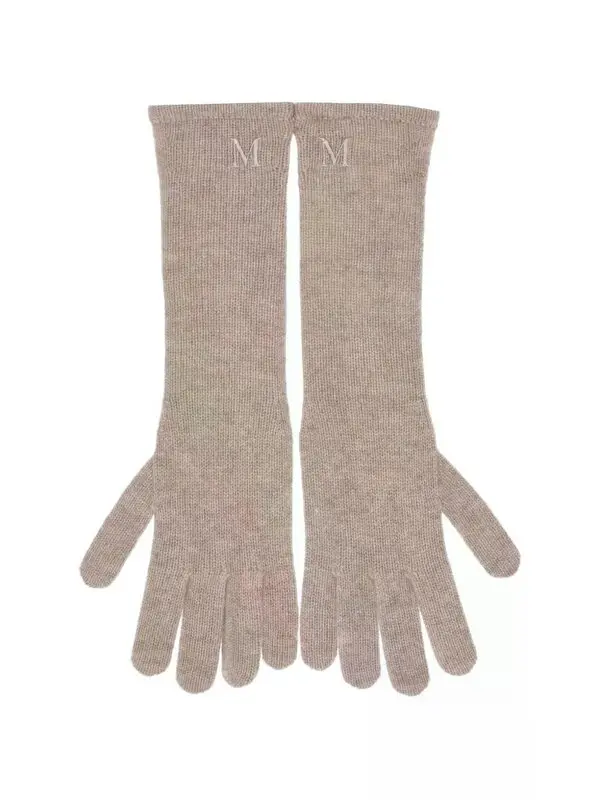 Max Mara Embroidered Gloves - Neutrals