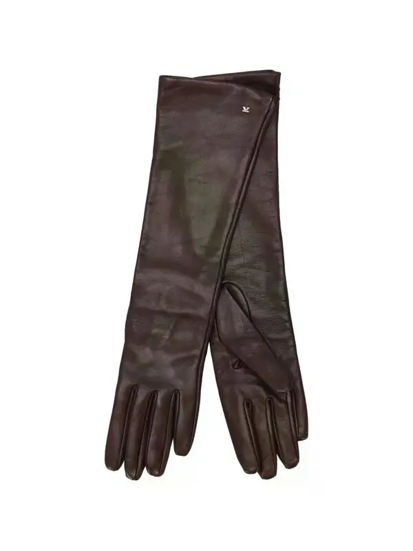 Max Mara Logo-detail Gloves - Brown