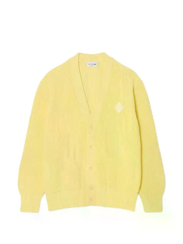 Lacoste V-neck Cardigan - Yellow