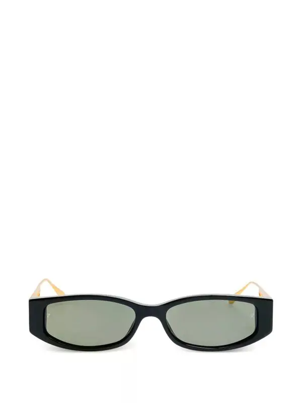 Linda Farrow Susie Geometric-frame Sunglasses - Black