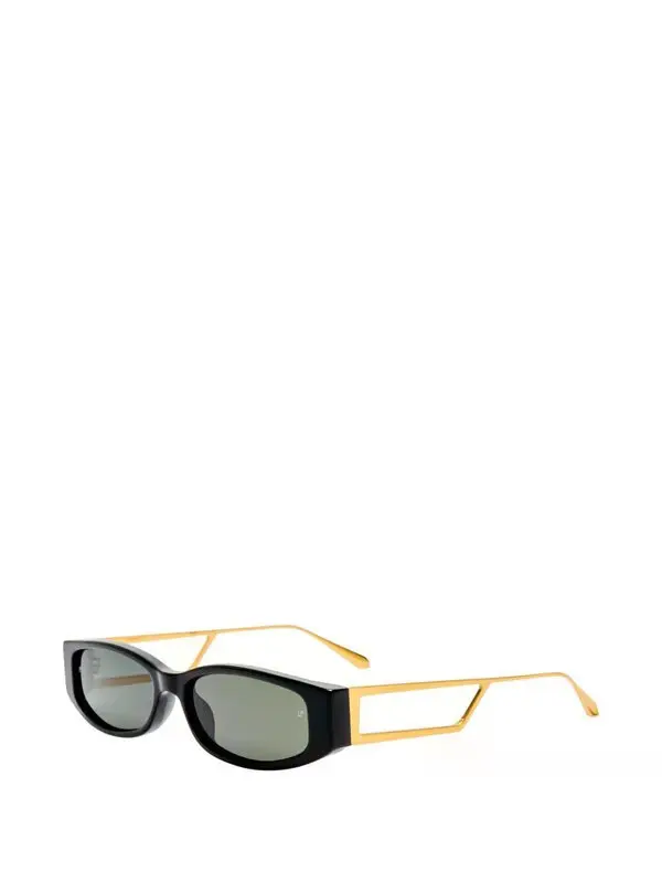 Linda Farrow Susie Geometric-frame Sunglasses - Black