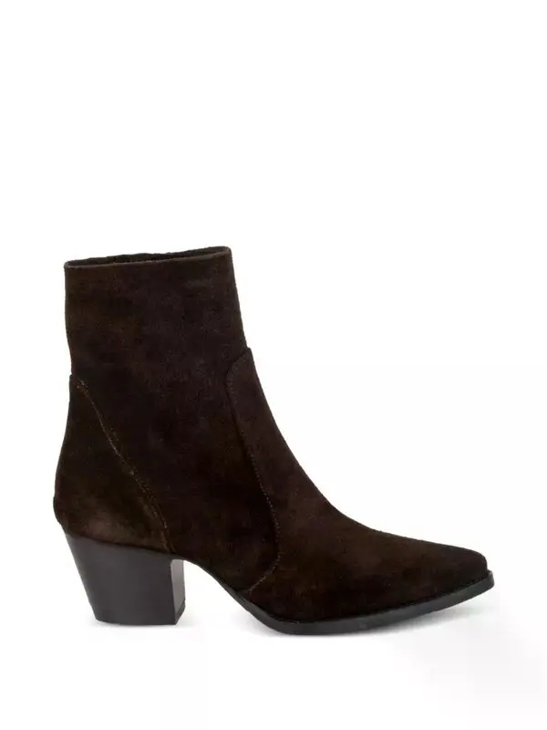 IMMA Pointed Suede Boots - Brown