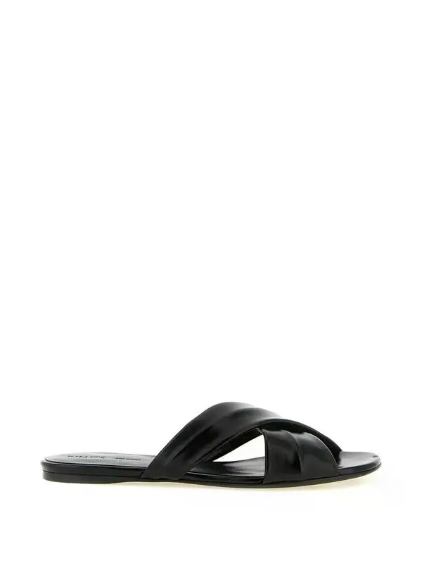 Khaite Crossed Strap Liria Sandals - Black