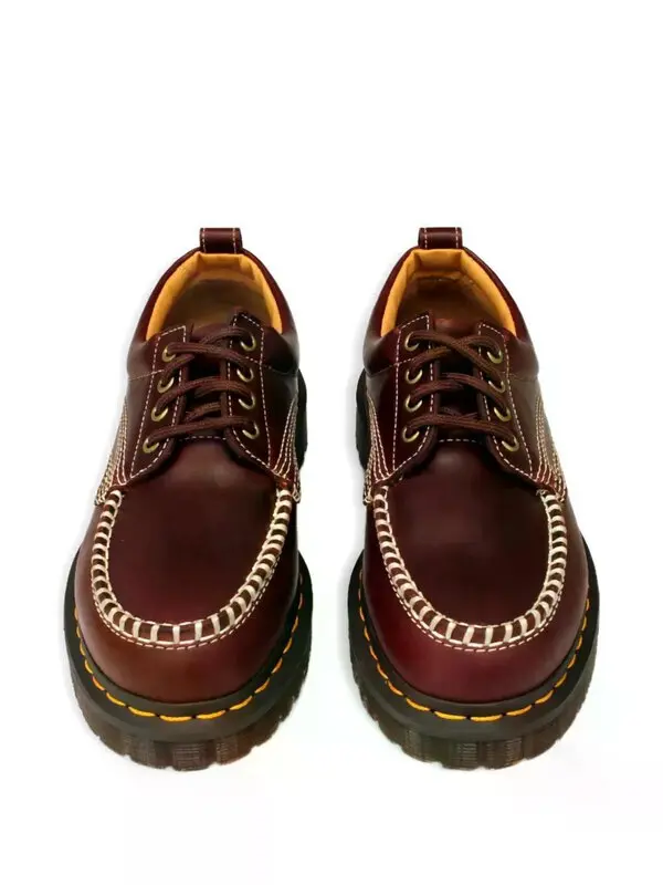 Dr. Martens Lowell Contrast-stitch Lace-up Derby Shoes - Brown