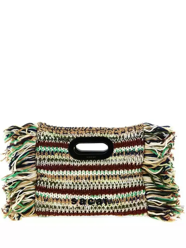 Sacai Fringe Shopping Bag - Neutrals