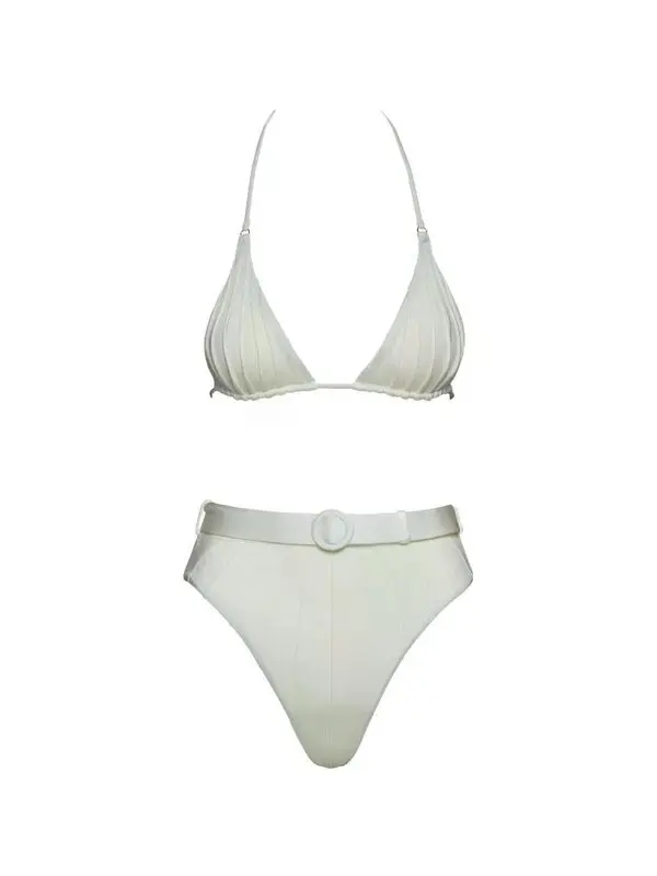 NOIRE SWIMWEAR Belted Bikini - Neutrals