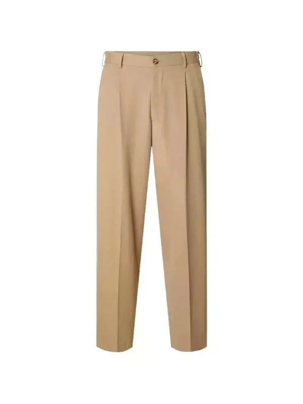 SELECTED 220 Pleated Trousers - Neutrals