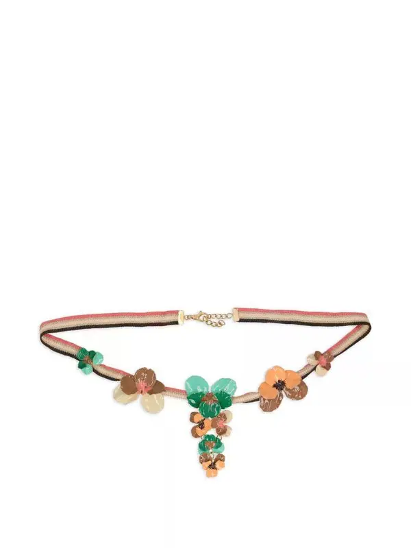 Missoni Floral Striped Necklace - Neutrals
