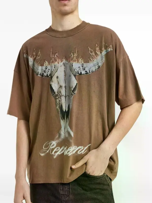 REPRESENT Graphic T-shirt - Brown