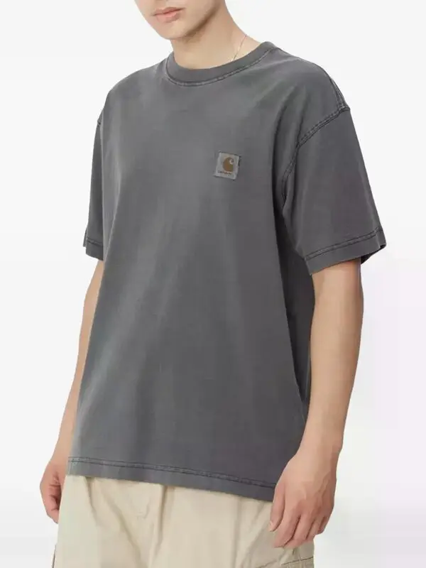 Carhartt Work In Progress Ss Nelson Logo-patch T-shirt - Grey