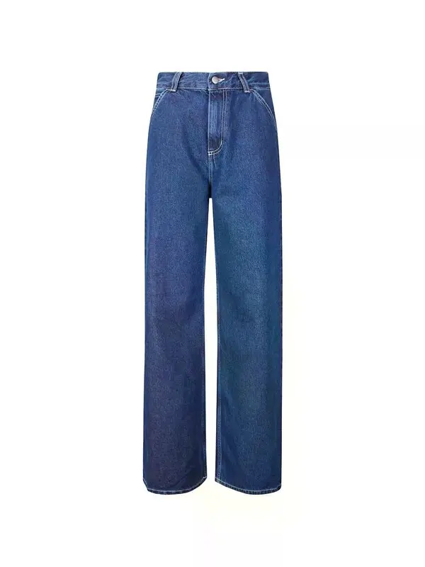Carhartt Work In Progress Straight Leg Jeans With Tool Pockets - Blue