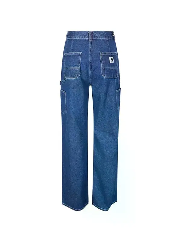 Carhartt Work In Progress Straight Leg Jeans With Tool Pockets - Blue