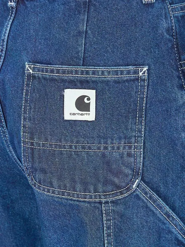 Carhartt Work In Progress Straight Leg Jeans With Tool Pockets - Blue