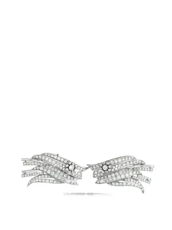 LB EXCLUSIVE Diamond Wings-design Brooch - Silver