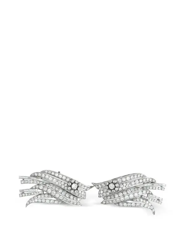 LB EXCLUSIVE Diamond Wings-design Brooch - Silver