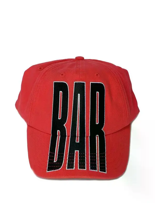 KAP COMPANY Bar-embroidered Adjustable Baseball Cap - Red