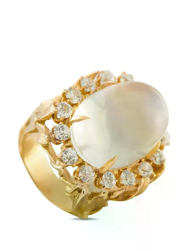 LB EXCLUSIVE Moonstone Diamond Ring - Gold