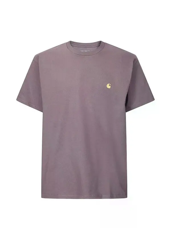 Carhartt Work In Progress Chase Embroidered Logo Crew Neck T-shirt - Purple
