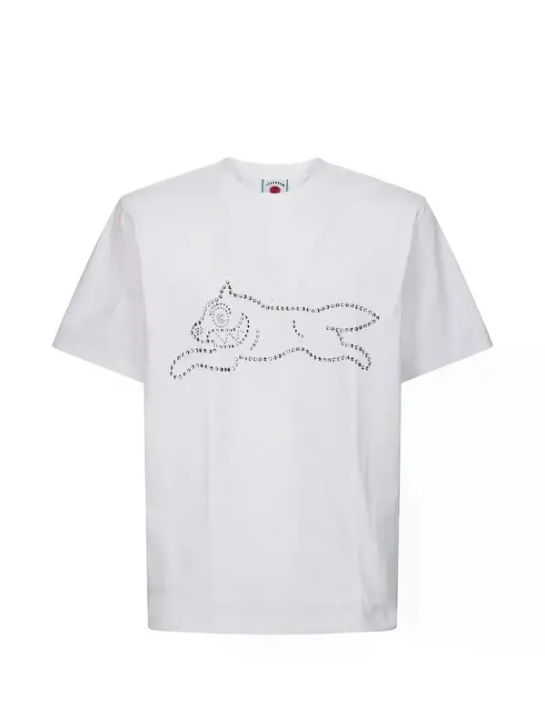 ICECREAM Glitter Running Dog T-shirt - White