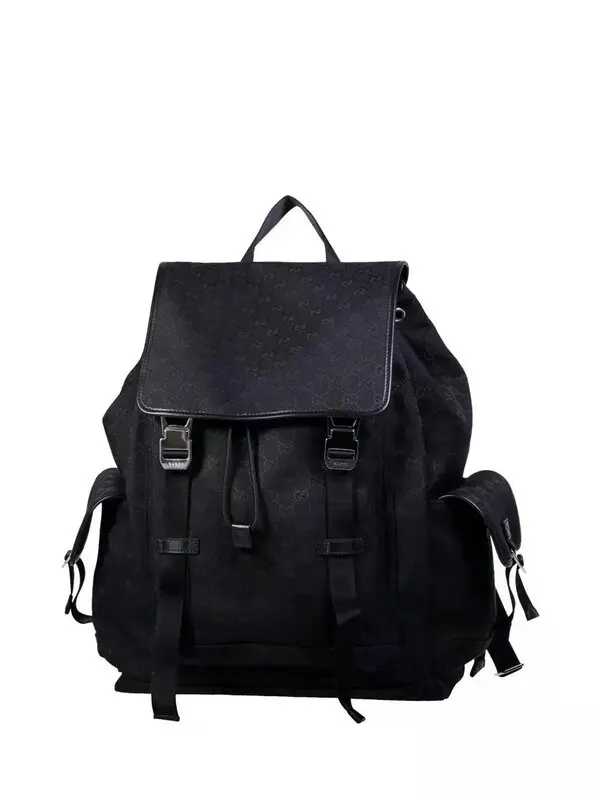 Gucci Large Gg Canvas Backpack - Black