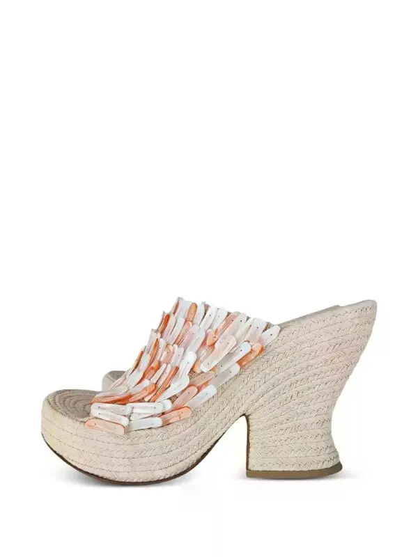 Bottega Veneta Seashells Platform Sandals - Neutrals