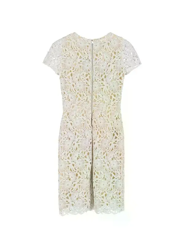 Burberry Lace Detailed Midi Dress - White