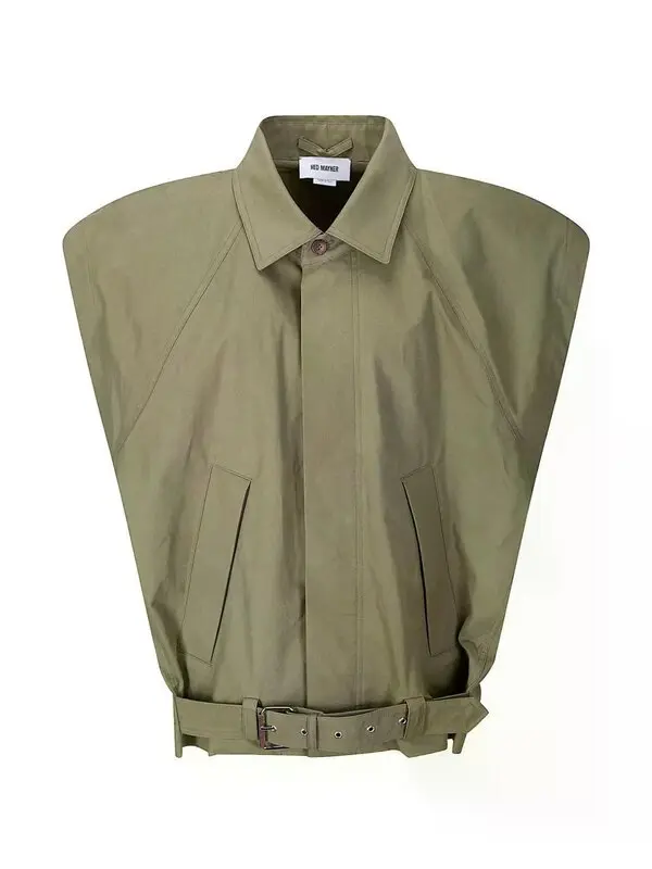 HED MAYNER Caban Belt Jacket - Green