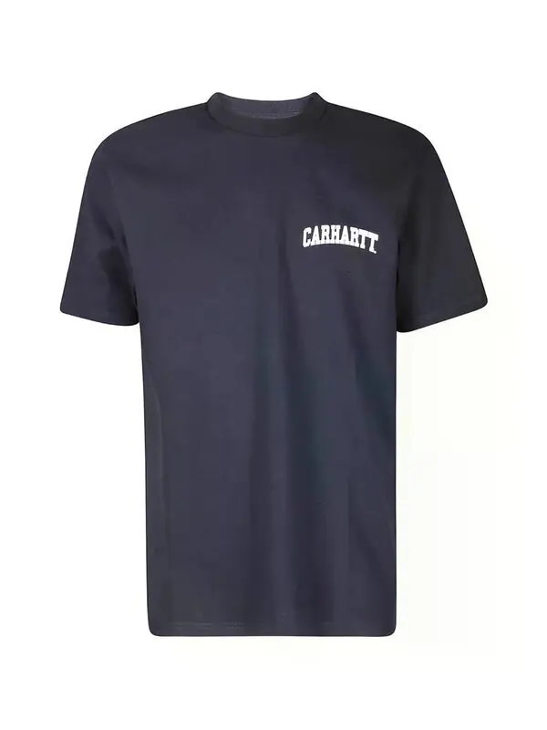 Carhartt Work In Progress University Script Crew Neck Writing T-shirt - Blue