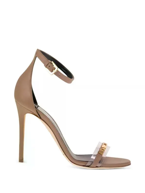 Elisabetta Franchi Ankle-strap Leather Sandals - Neutrals