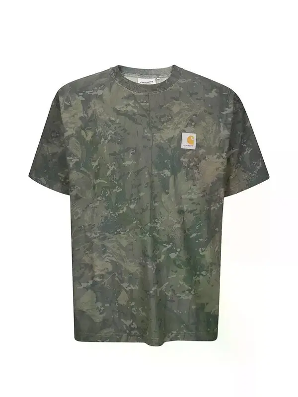 Carhartt Work In Progress Camo Logo Label T-shirt - Green