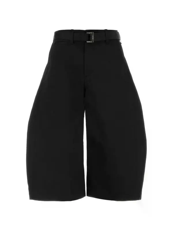 Sacai Cotton Bermuda Shorts - Black
