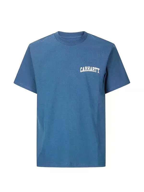 Carhartt Work In Progress S/s University Logo-print Crew-neck T-shirt - Blue