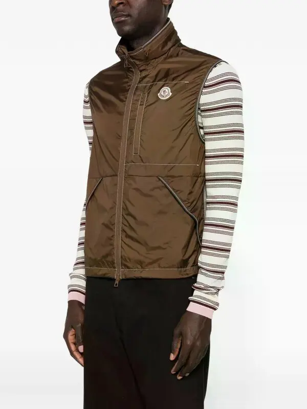Moncler Ansiei Sleeveless Gilet - Brown